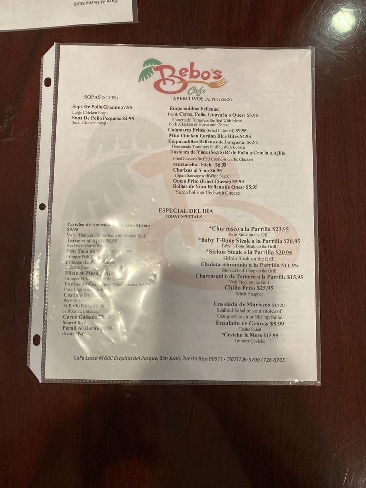 Bebe’s Café Menu, Prices, Business hours & Near Me – Your Local Joint!